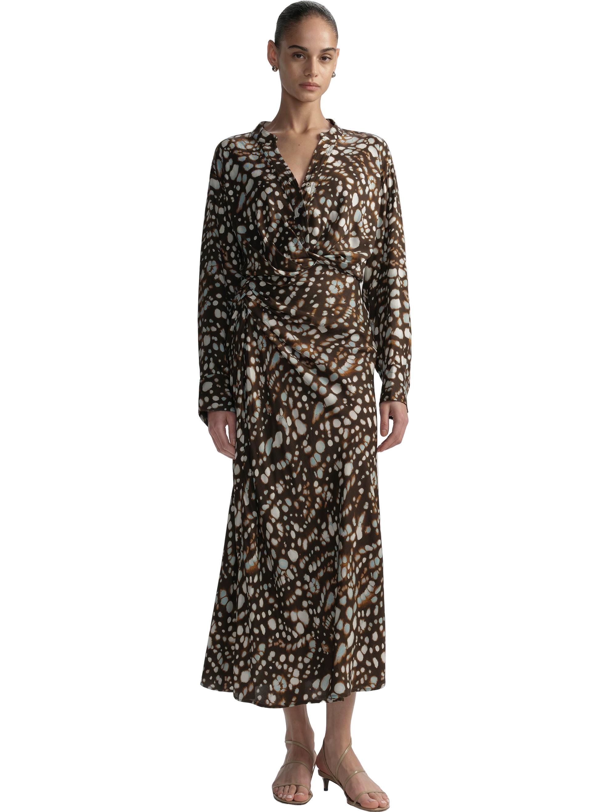 A.L.C. Printed Jean Midi Skirt